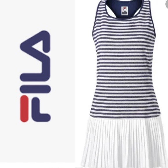 Fila | Dresses | Fila Womens Heritage Tennis Sparkle Dress Pleated ...